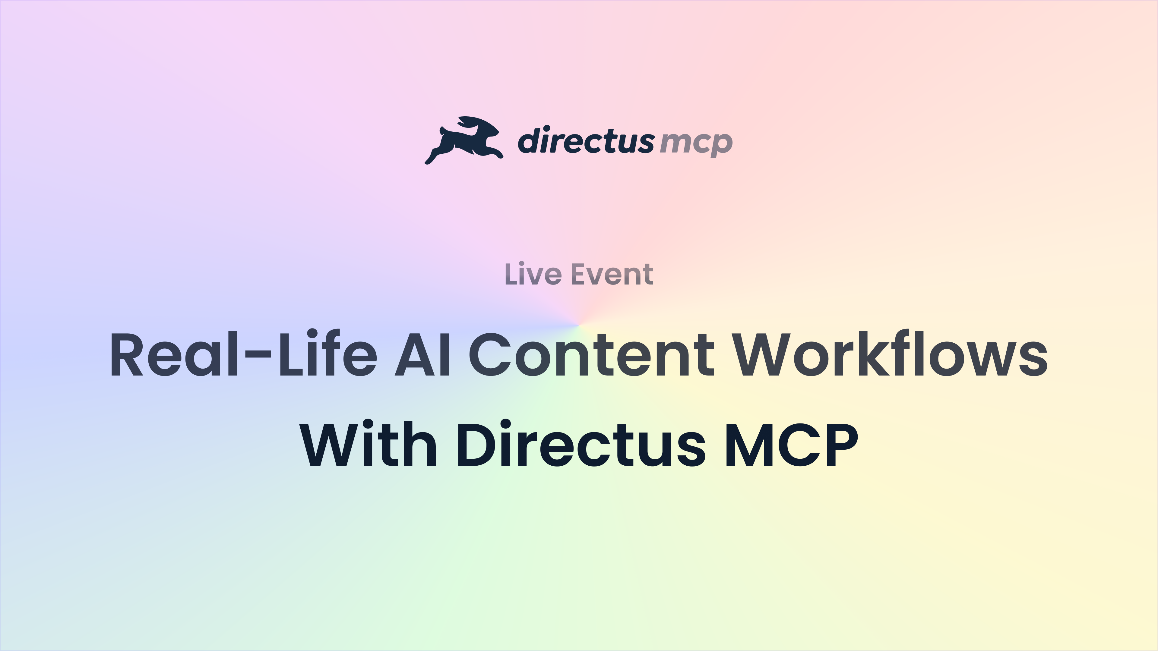 Real-Life AI Content Workflows with Directus MCP Workshop | Directus TV